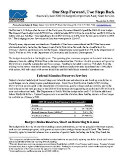 2009-10 State Budget Analysis: Plan Compromises Many State Services - KRC