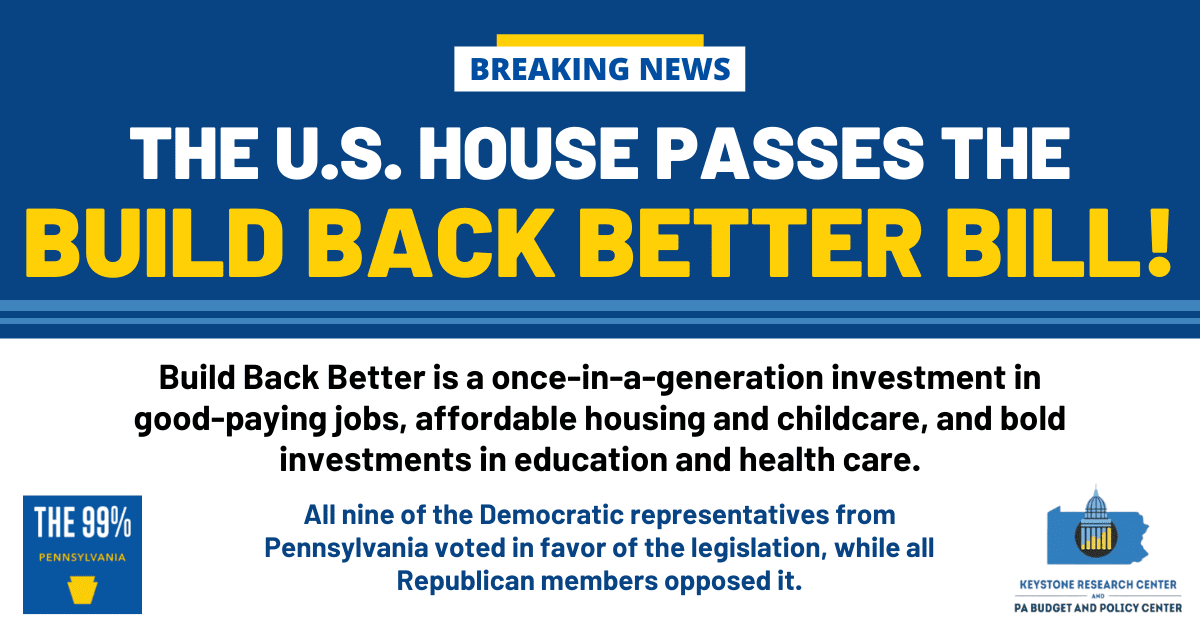 STATEMENT: U.S. House Passage of ‘Build Back Better’ Advances ...